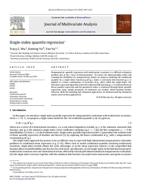 Single Index Quantile Regression