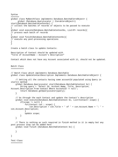 Batch Class Example Pdf Databases Computer Data