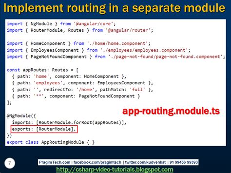 Sql Server Net And C Video Tutorial Implementing Routing In Separate Module In Angular Slides