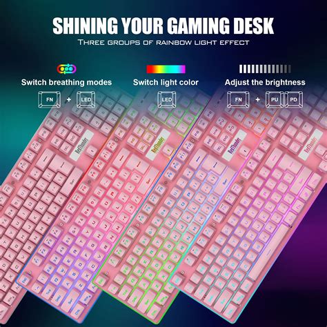 Snapklik Com RedThunder K Wireless Gaming Keyboard And Mouse Combo LED Backlit Rechargeable