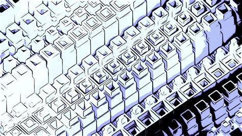 Psychedelic Animation With Geometric Moving Columns Design Square