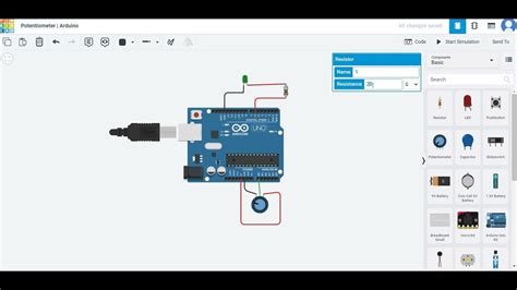 Dimming And Brightening An Led With Arduino Tinkercad Youtube
