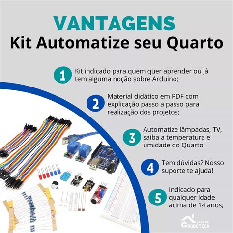 10x kit automação residencial robótica com tutorial para arduino