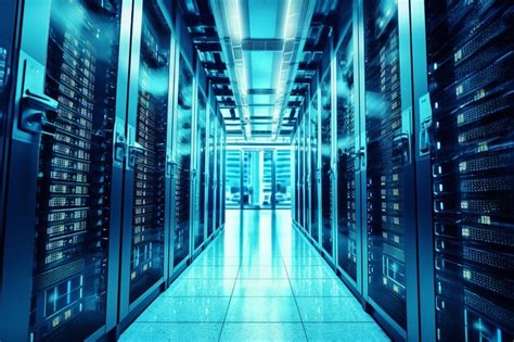 Server Room With Detailed Attention To Physical Security Features Premium Ai Generated Image