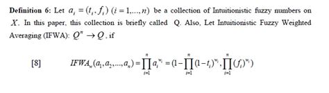 How Can I Calculate Intuitionistic Fuzzy Weighted Average Researchgate