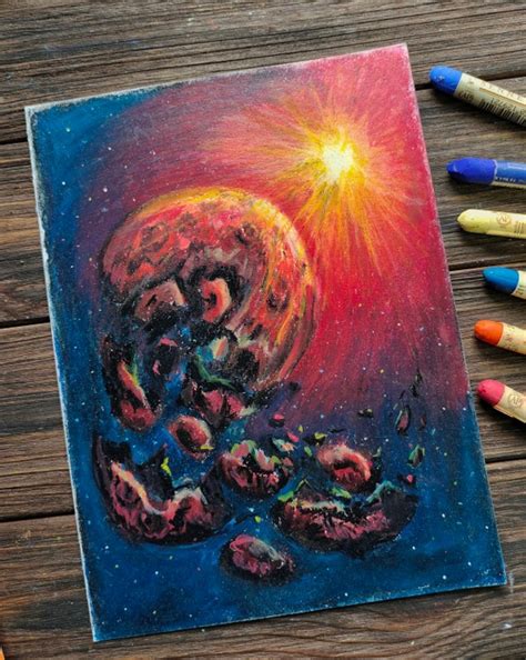 How To Draw A Galaxy Background With Crayons
