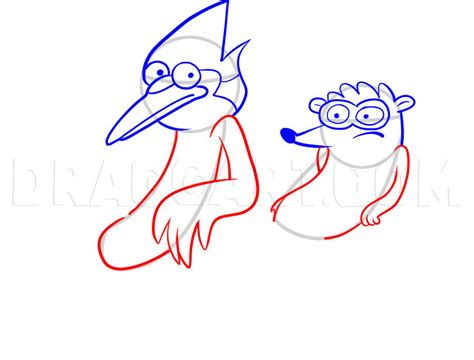 How To Draw Mordecai And Rigby Drawing Step By Step By Dawn DragoArt