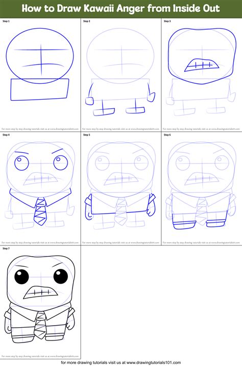How To Draw Kawaii Anger From Inside Out Kawaii Characters Step By Step DrawingTutorials Com