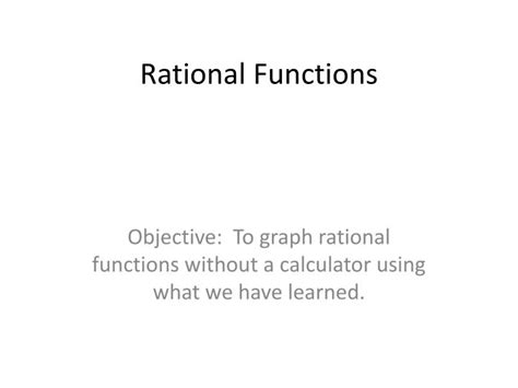 PPT Rational Functions PowerPoint Presentation Free Download ID