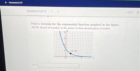 Solved Find A Formula For The Exponential Function Graphed