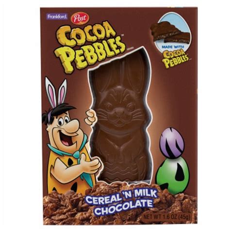 Frankford Post Cocoa Pebbles Cereal N Milk Chocolate Bunny 16 Oz Kroger