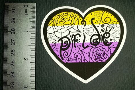 Non Binary Sticker Pack Of 10 Nonbinary Flag Stickers Non Binary Pride Stickers LGBTQ Sticker