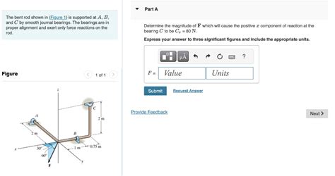solved the bent rod shown in figure 1 is supported at a b