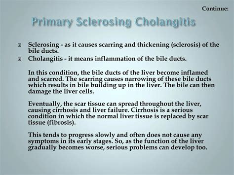 PPT Primary Sclerosing Cholangitis Causes Symptoms Daignosis Prevention And Treatment