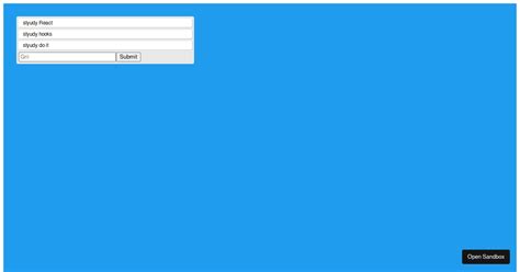 Todo List React Hooks Codesandbox