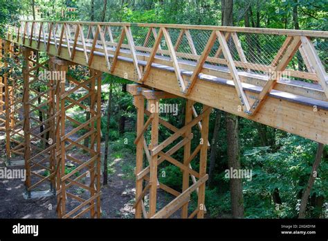 Elevated Wood Walkway Plank Elevated Walkway On Coastal Path At Amado