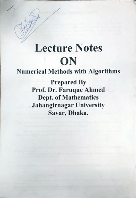 Numerical Methods With Algorithm Numerical Analysis Studocu