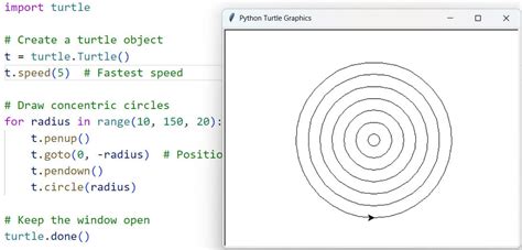 Draw Circles With Python Turtle