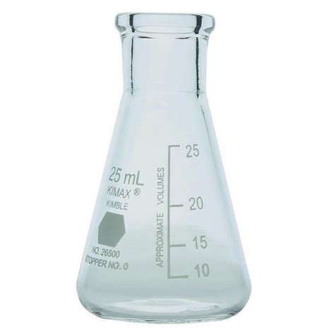 Kimax® Narrow Mouth Erlenmeyer Flask 25 Ml 26500 25