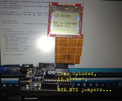 Arduino Super Easy Nokia Lcd 4 Steps Instructables