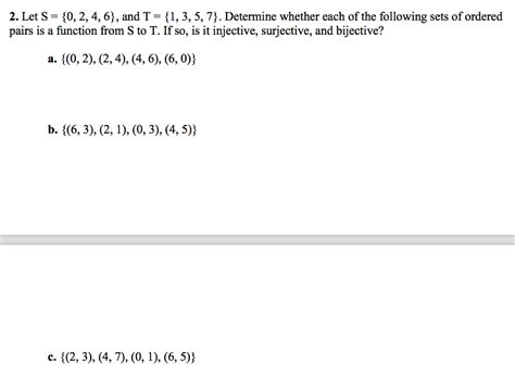 Solved 2 Let S 0 2 4 6 And T 1 3 5 7 Determine Chegg Com