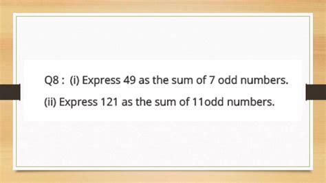 Math Chapter 6 Squares And Square Root Exercise 6 1 Ppt