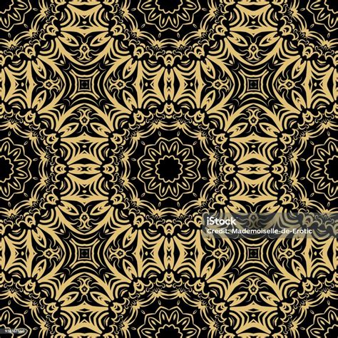 로얄 레이스 텍스처 만다라 장식 기하학적 패턴입니다 원활한 벡터 일러스트입니다 직물 인쇄 벽지 섬유 디자인 0명에 대한 스톡