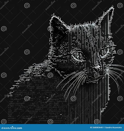 A Cat Ascii Art Generative Ai Stock Illustration Illustration Of A Cat Ascii Art Generative Ai Stock Illustration Illustration Of