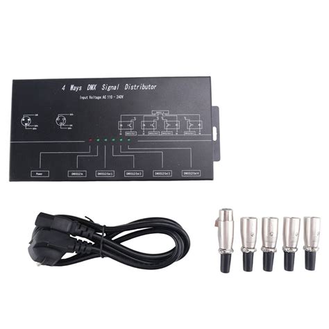 Dmx512 Amplifier Splitter Dmx512 Signal Repeater 1ch Dmx121 4ch 4 Output Ports Dmx124 Signal