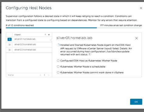 Vsphere With Tanzu 8 Configuring Host Nodes Error Tanzu