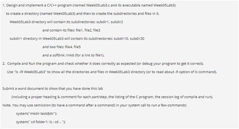Solved 1 Design And Implement A C C Program Named Chegg Com