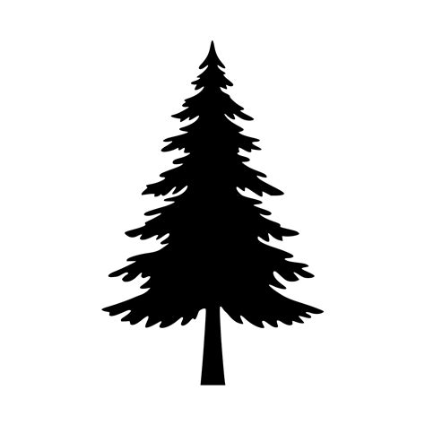 Simple Pine Tree Silhouette Trees Soidergi