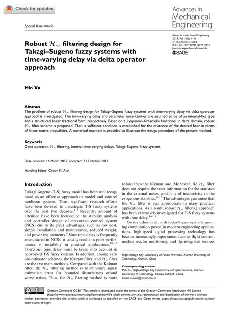 pdf robust ℋ ∞ filtering design for takagi sugeno fuzzy systems with