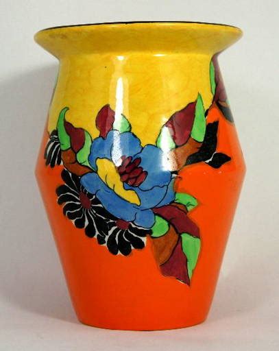 Clarice Cliff Wilkinson Vase In The Indian Summer