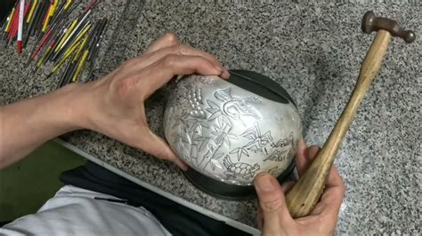 은주전자십장생조각part2금속공예 전통공예 조이 Youtube