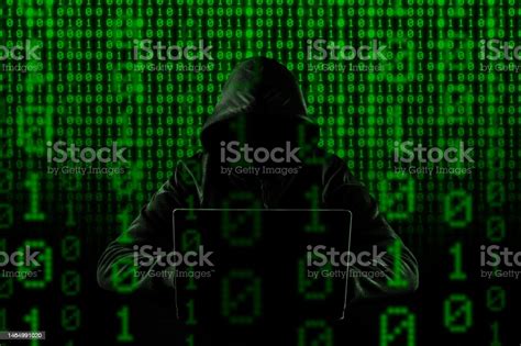 Cybercrime Hacking And Technology Crime Concept No Face Hacker With
