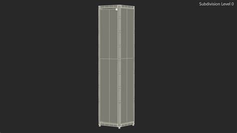 Glass Display Case Narrow Silver 3d Model 29 3ds Blend C4d Fbx