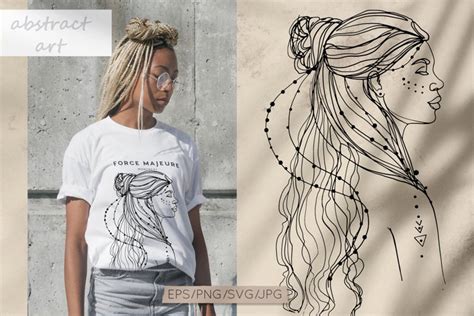 Abstract Woman Art Line Style