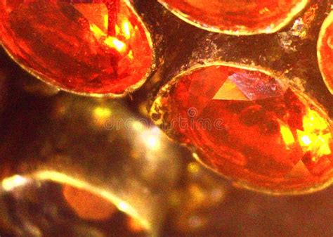 Bright Red Gemstone Decoration Wealth Luxury Image Under The Microscope Micro Photography