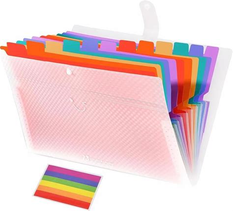 Pp Material Expanding File Folders 13 Pockets Accordion File Organizer A4 Document Organizer At