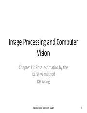 Iterative Pose Estimation Methods And Motivation For 3D Model Course