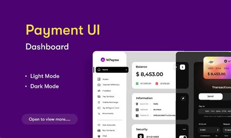 Payment App Ui Dashboard Figma Website Template Ui4free