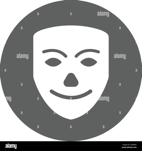 Blue Comedy Mask Icon Design Using In Commercial Purposes Print Media