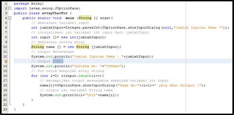 Contoh Array 1 Dimensi ~ Materi Java Pemula