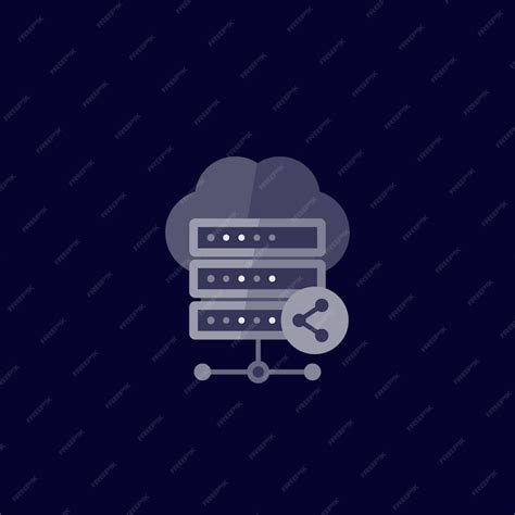 Premium Vector Mainframe Shared Hosting Server Icon