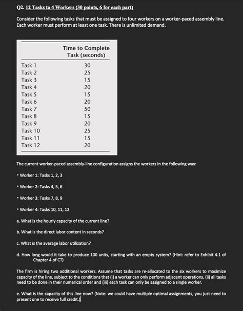 solved q2 12 tasks to 4 workers 30 points 6 for each
