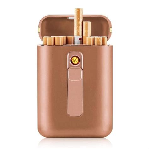 Зажигалка электронная USB-портсигар с зажигалкой 2 в 1 вмещает 20 ...