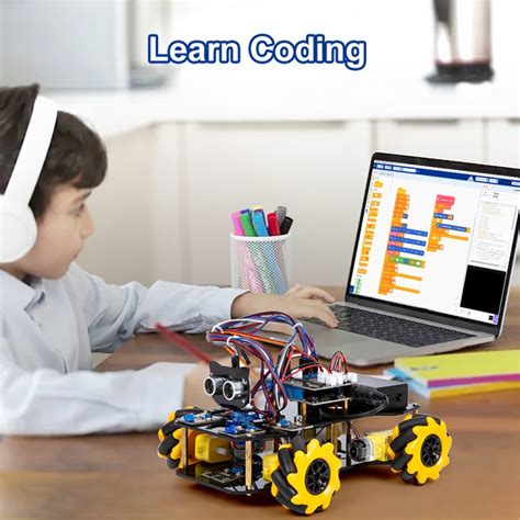 Acebott Smart Robot Car Kit Compatible With Arduino Ide Programming Stem Education Coding Kit