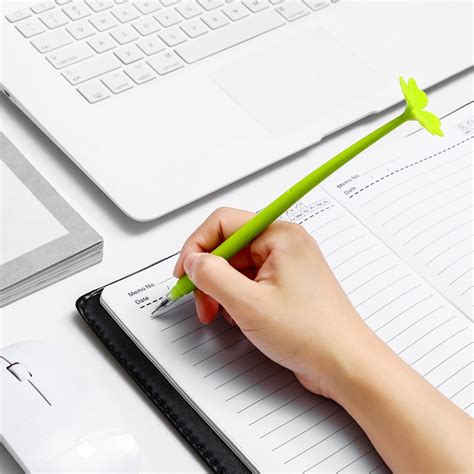 피오리 네잎클로버 긴 행운 럭키 공무원 시험 합격 부적 펜 볼펜