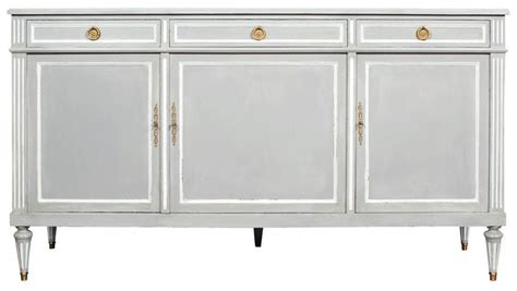 Vintage Buffet With Gold Handles And Knobs
